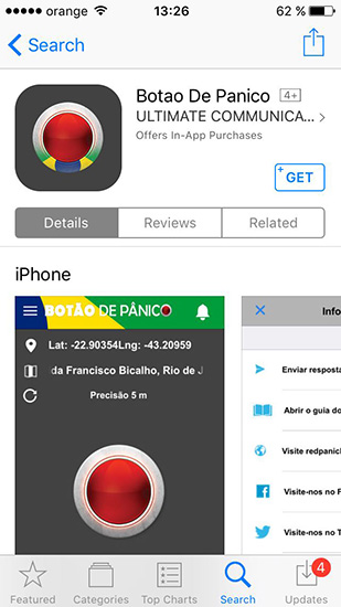 Guia do usuário para o APP Móvel - Red Panic Button